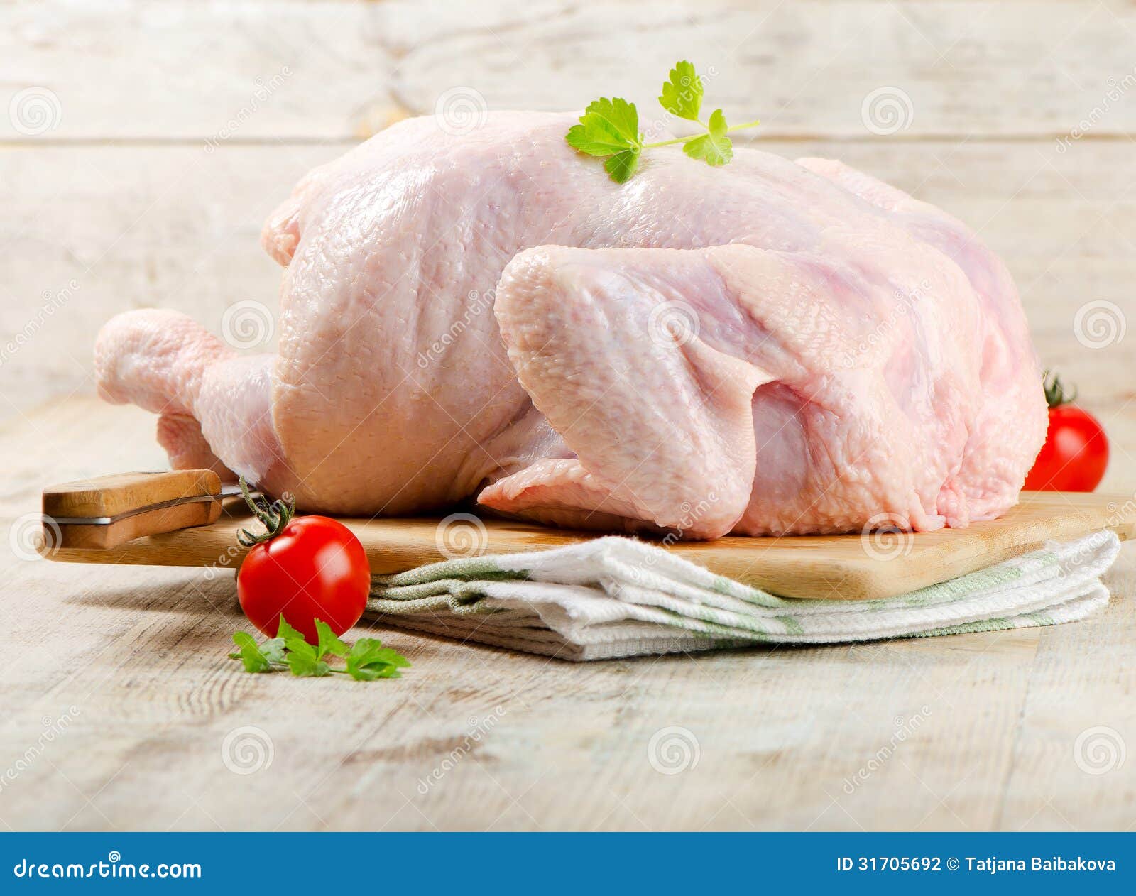 Whole raw chicken stock photo. Image of delicious, knife - 31705692