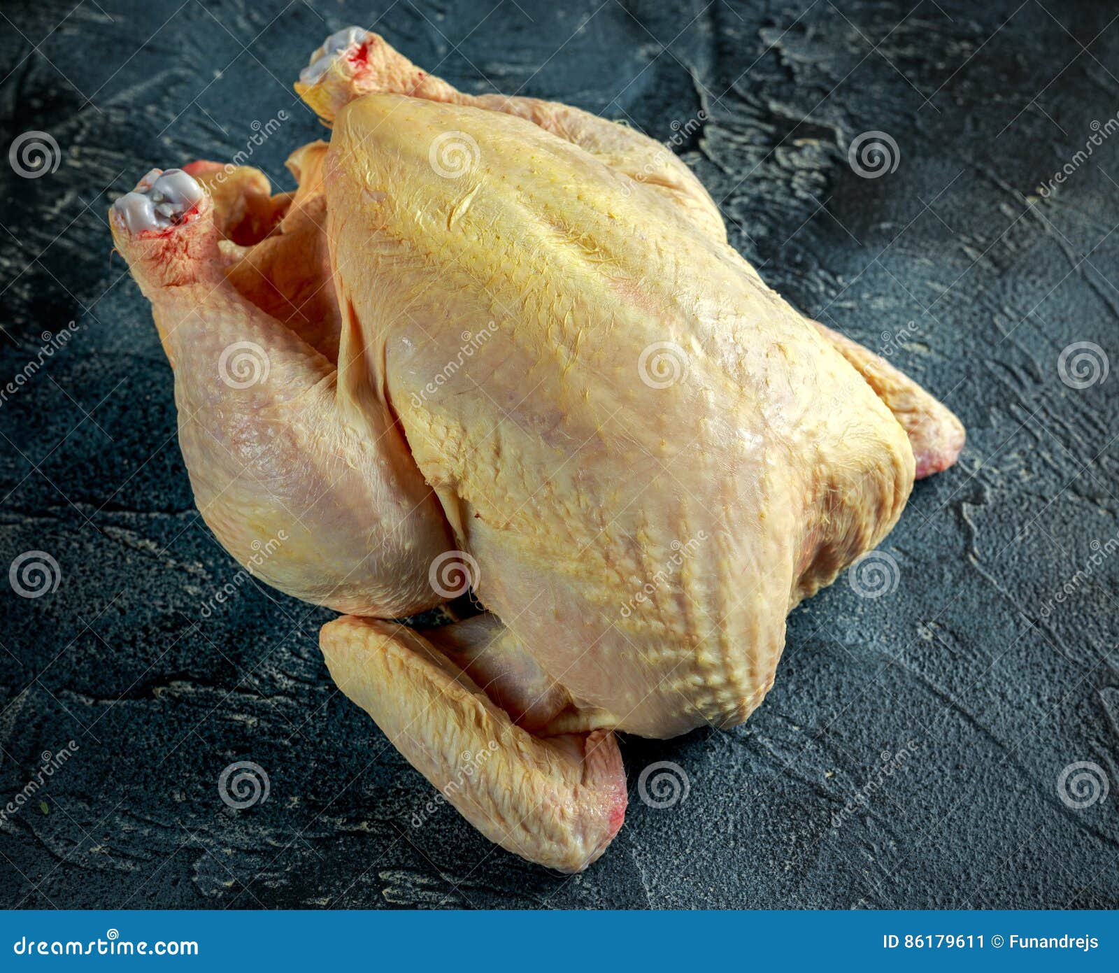 Whole Raw Corn Chicken for Cooking. on Stone Background Stock Image ...