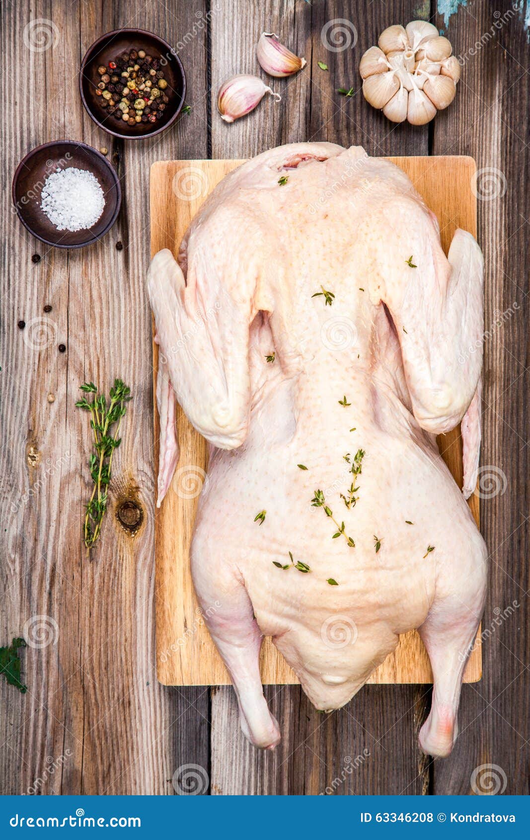 Whole Raw Duck Ready To Cook Stock Photo - Image of leaf, ingredient ...