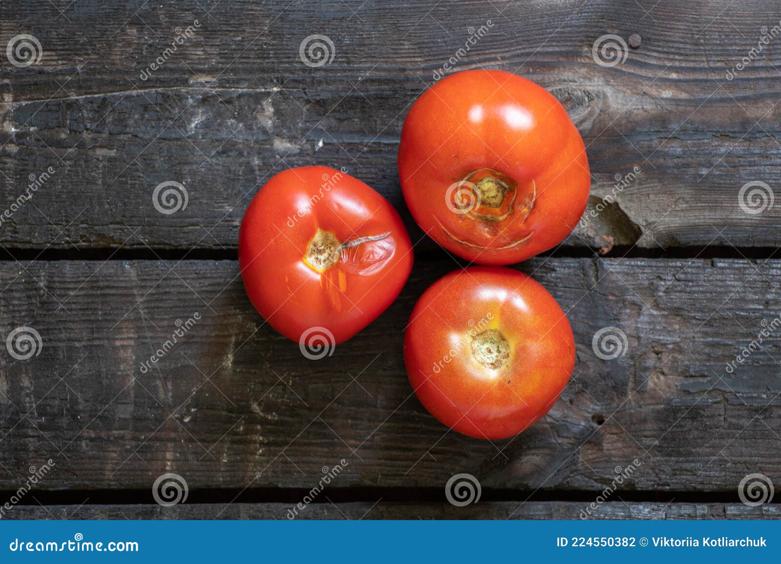 A Whole Raw Spoiled Homemade Tomato is on the Table Stock Photo - Image ...