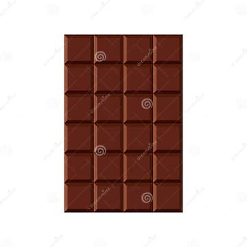 Whole Rectangular Chocolate Bar. Square Pieces of Dark Brown Milk ...
