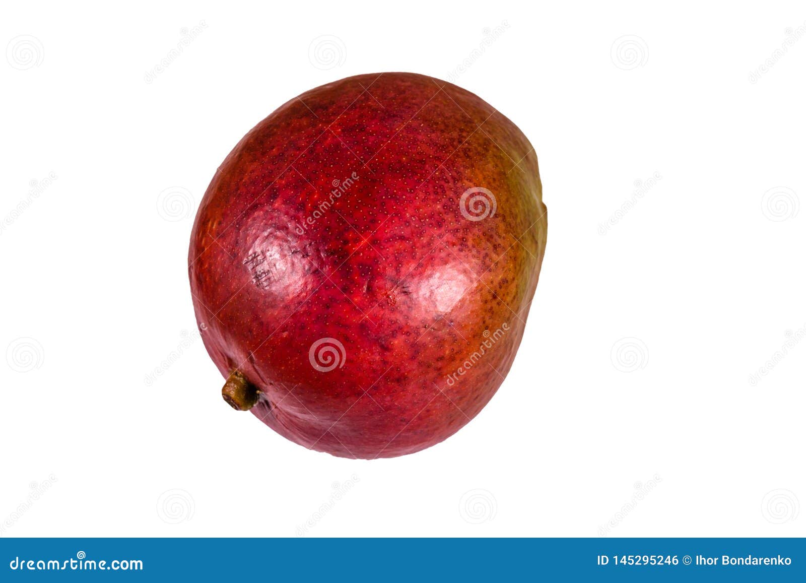 Whole Red Mango Fruit Isolated on a White Background Stock Photo ...