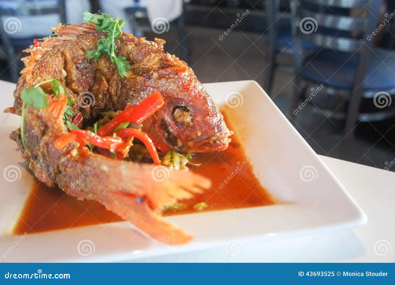 Whole Red Snapper stock image. Image of dishware, lunch - 43693525