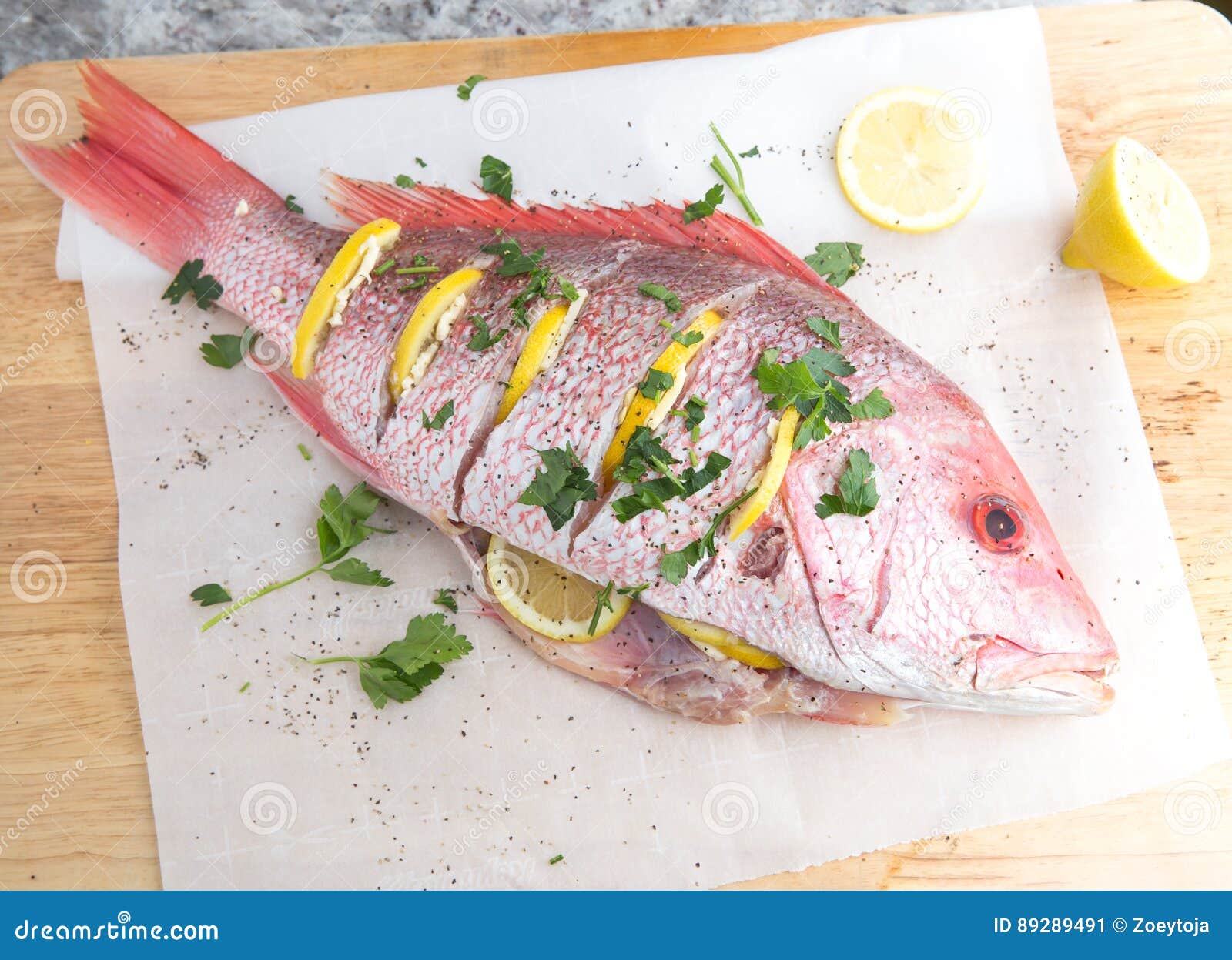 Red Snapper Whole Fish Sashimi Combo Plate Stock Photography ...