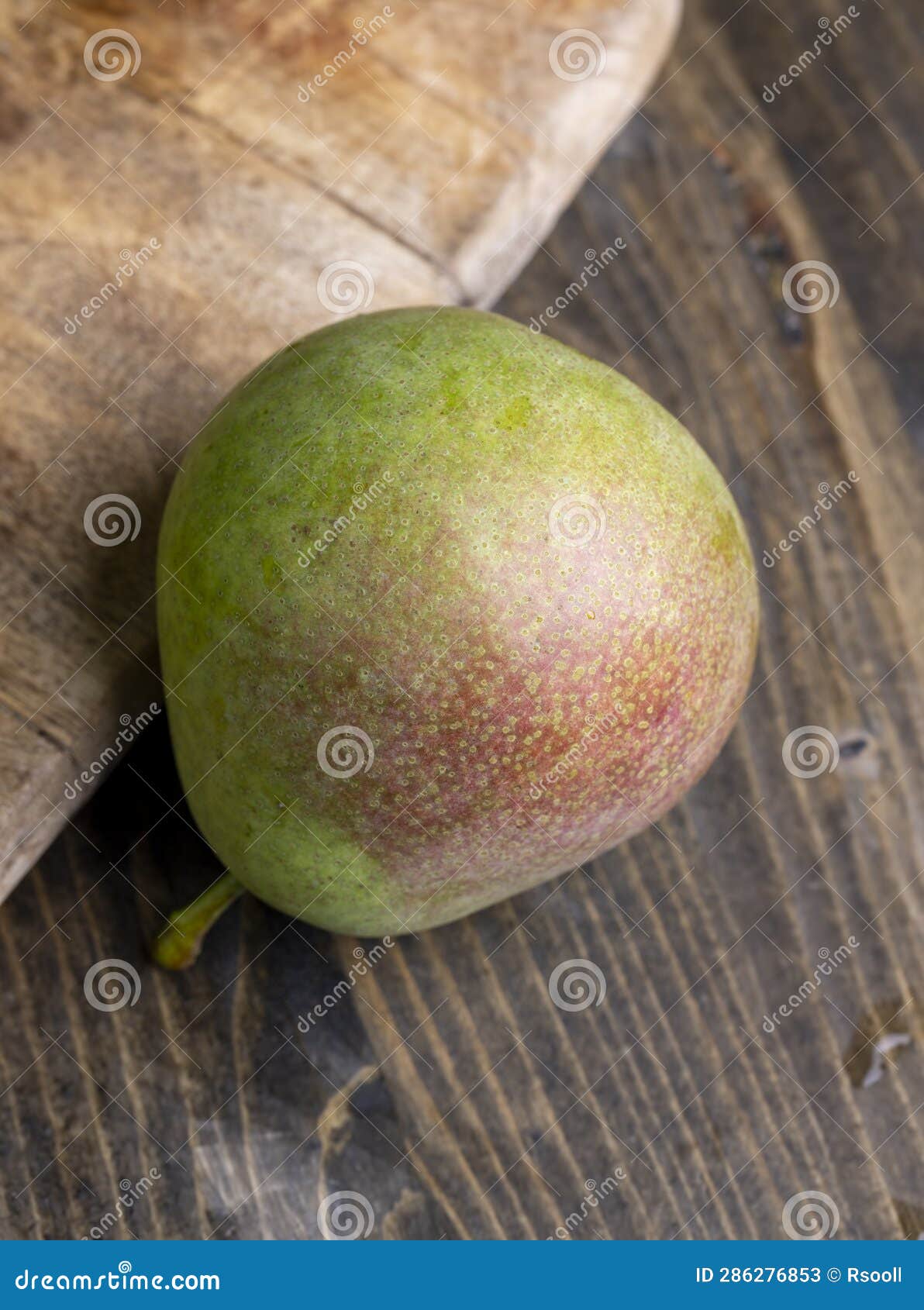Whole Ripe Green Pears on the Board Stock Image - Image of tropical ...