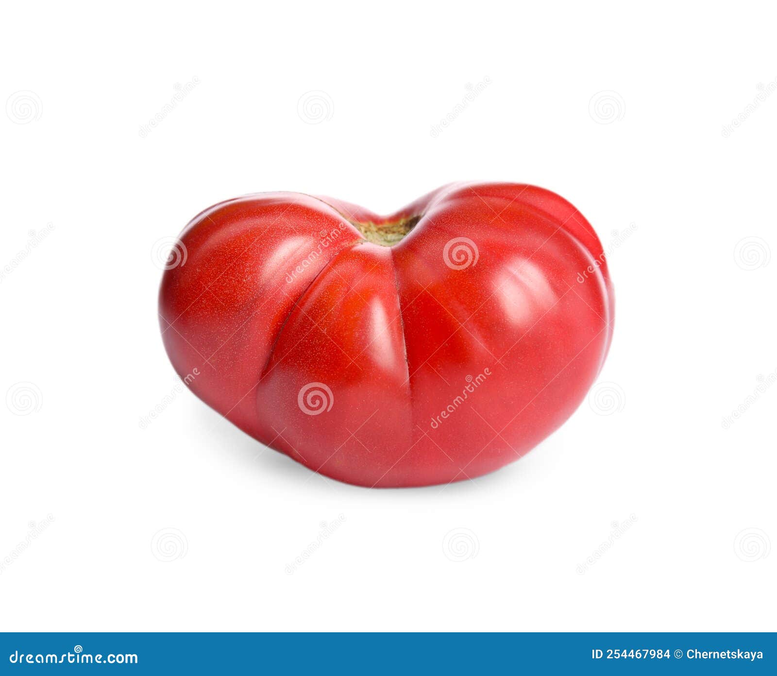 Whole Ripe Red Tomato Isolated on White Stock Photo - Image of harvest ...