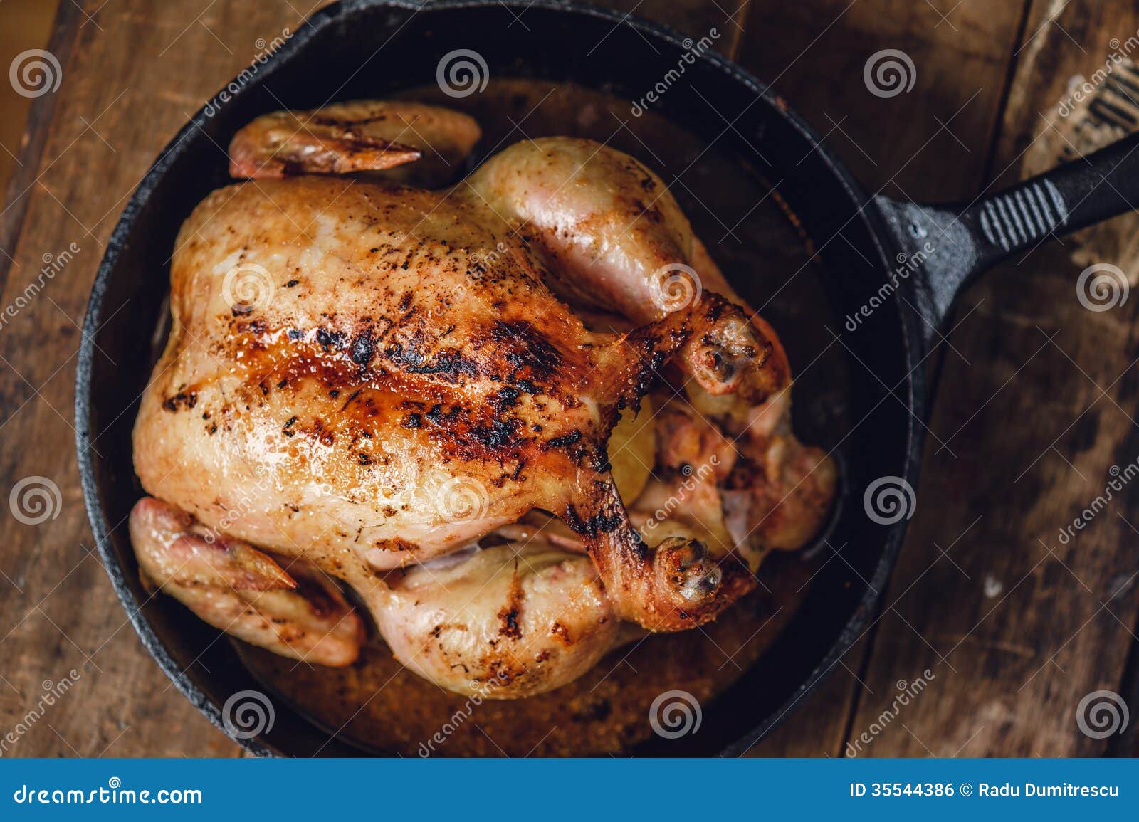 Whole roast chicken stock photo. Image of crispy, style - 35544386