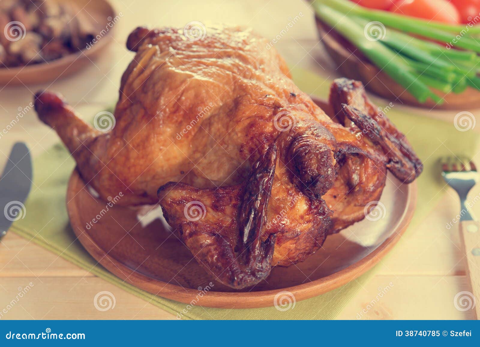 Whole Roast Chicken Ready To Eat Stock Image - Image of culinary, aged ...