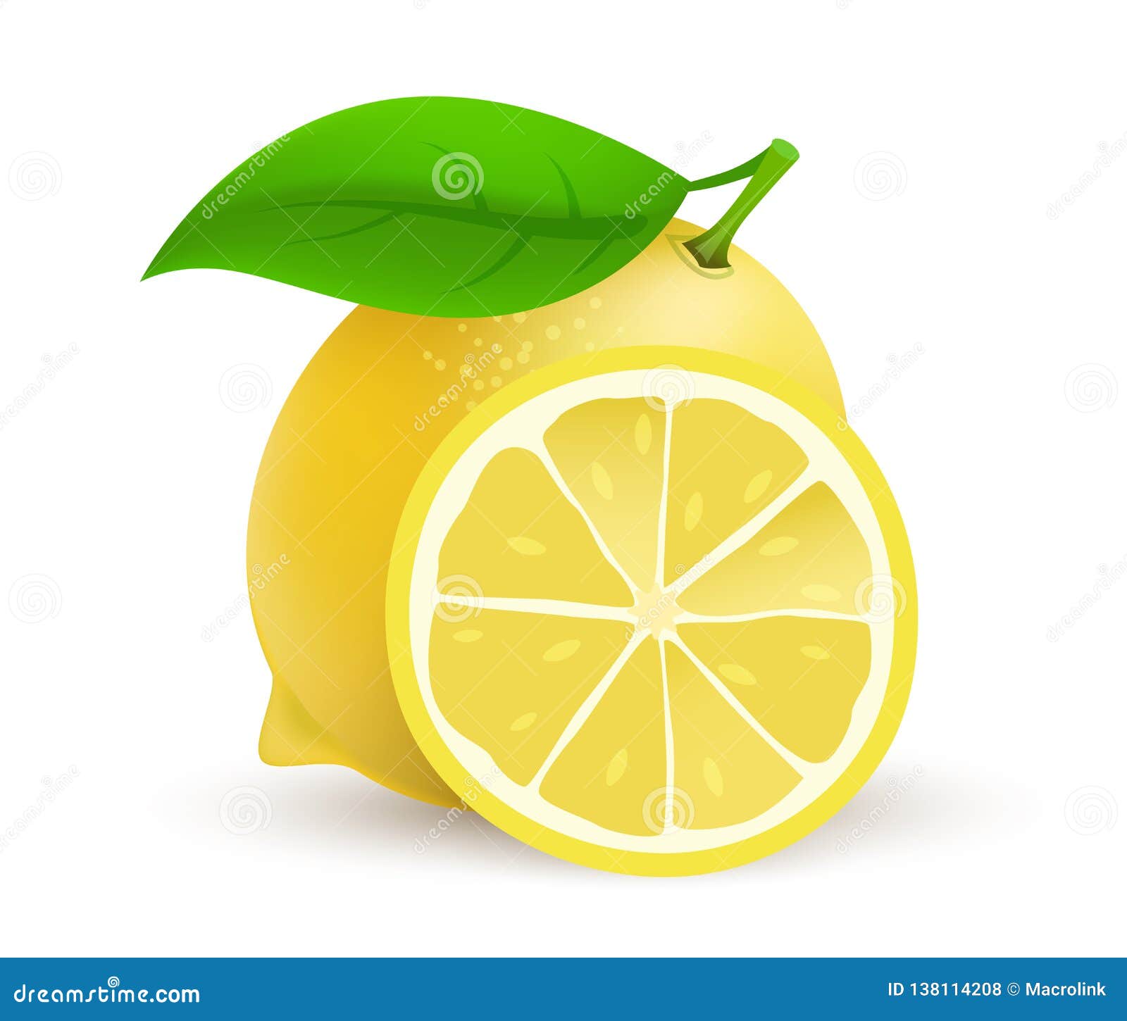 Lemon Single Whole Stock Illustrations – 592 Lemon Single Whole Stock ...