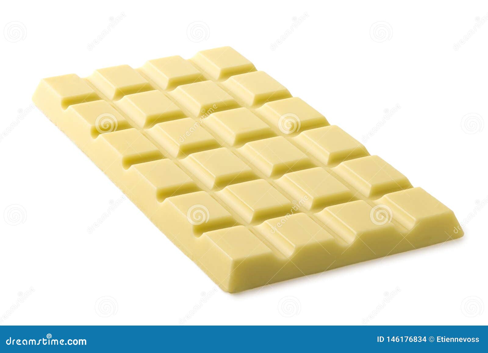 Whole Slab of White Chocolate Isolated on White Stock Illustration ...