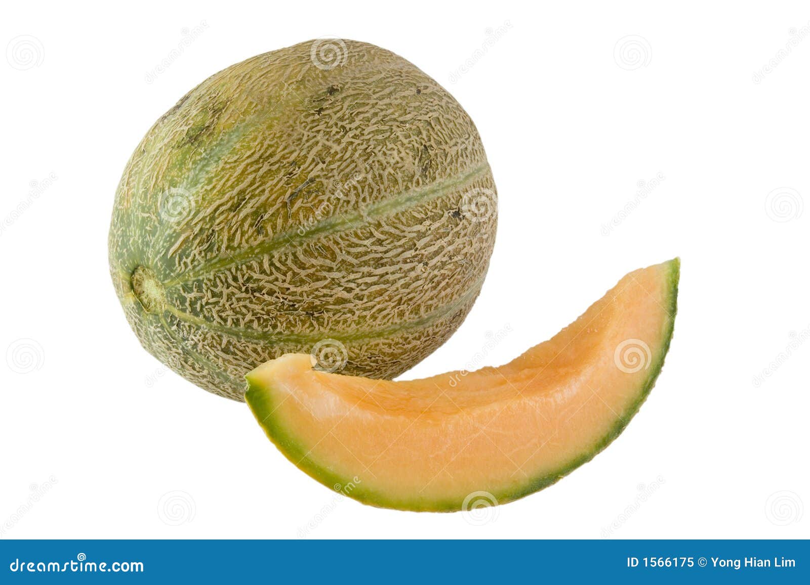 Whole And Slice Of Australian Rockmelon Royalty Free Stock Photo ...