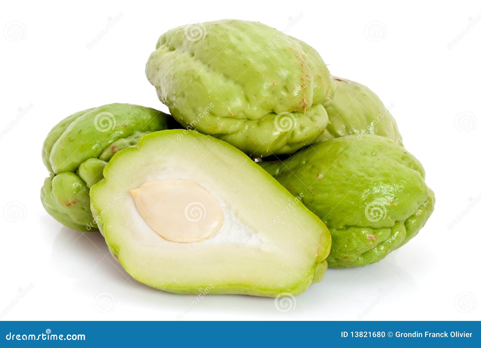 Whole and sliced Chayote stock photo. Image of chuchu - 13821680