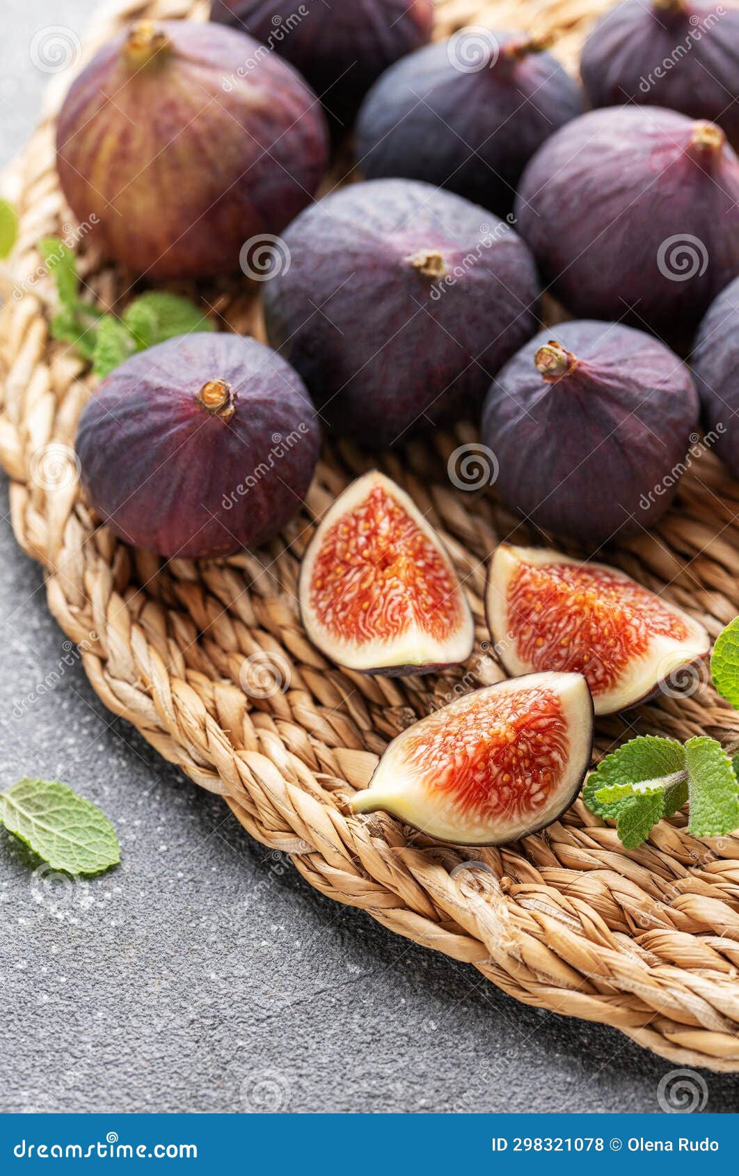 Fresh ripe figs stock photo. Image of slice, dieting - 298321078