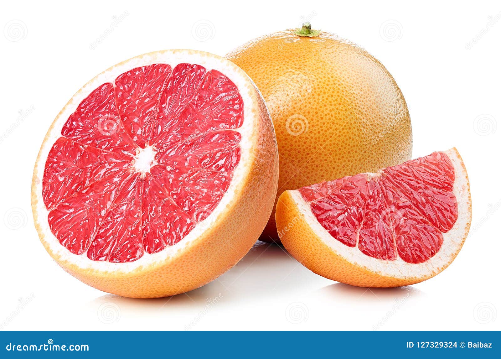 Whole and Sliced Grapefruit Stock Photo - Image of perfectly, fresh ...