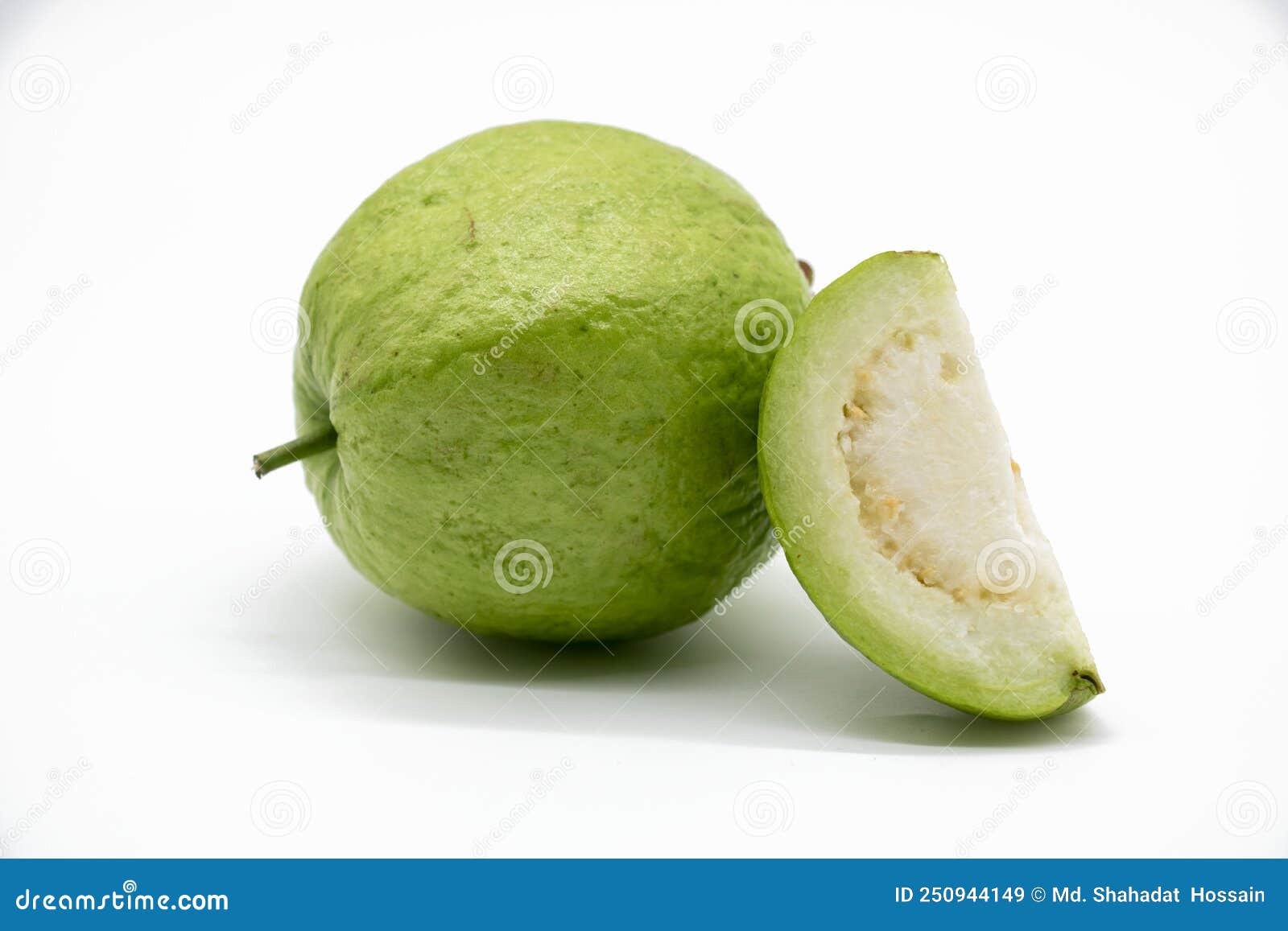 Whole and Slices Guava Isolated on the White Background Stock Image ...