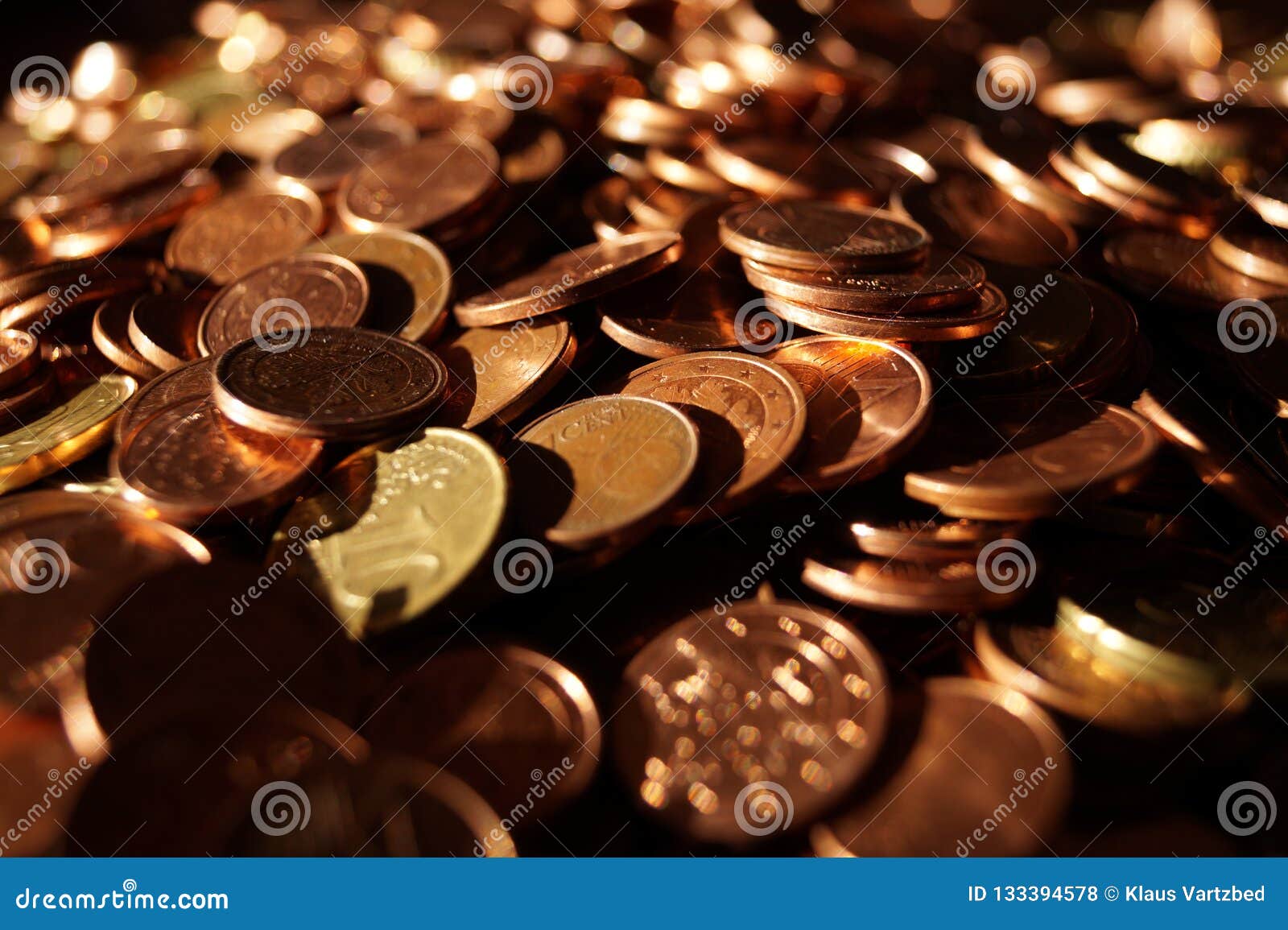 A Packet of Euro Cent Coins Stock Photo - Image of pennies, cents ...