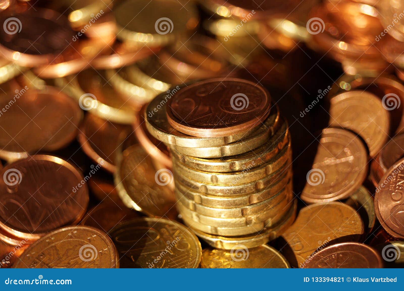 A Packet of Euro Cent Coins Stock Image - Image of background, savings ...