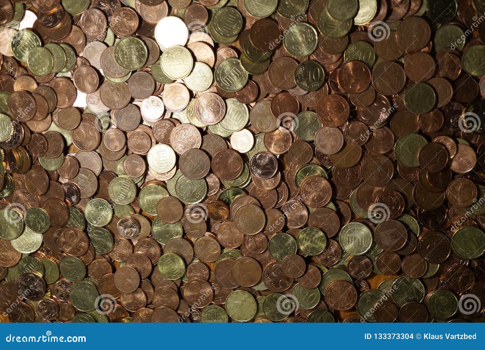 A Packet of Euro Cent Coins Stock Photo - Image of pattern, european ...