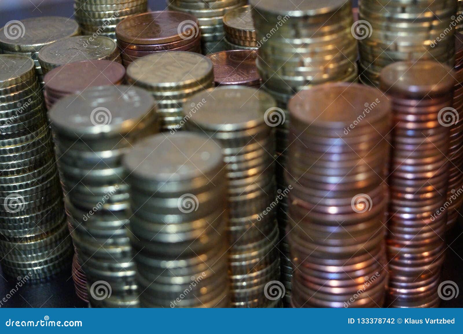 A Packet of Euro Cent Coins Stock Photo - Image of packet, cents: 133378742