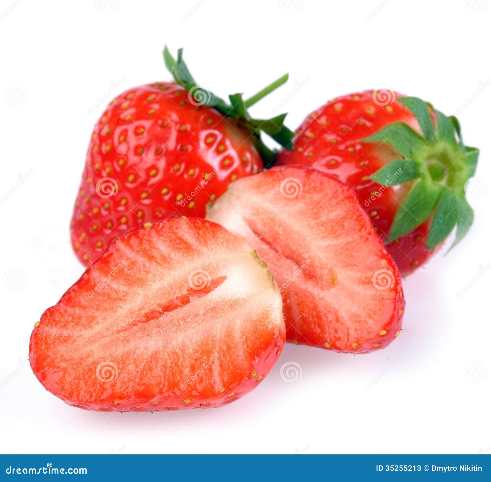Whole strawberry and half stock image. Image of ripe - 35255213