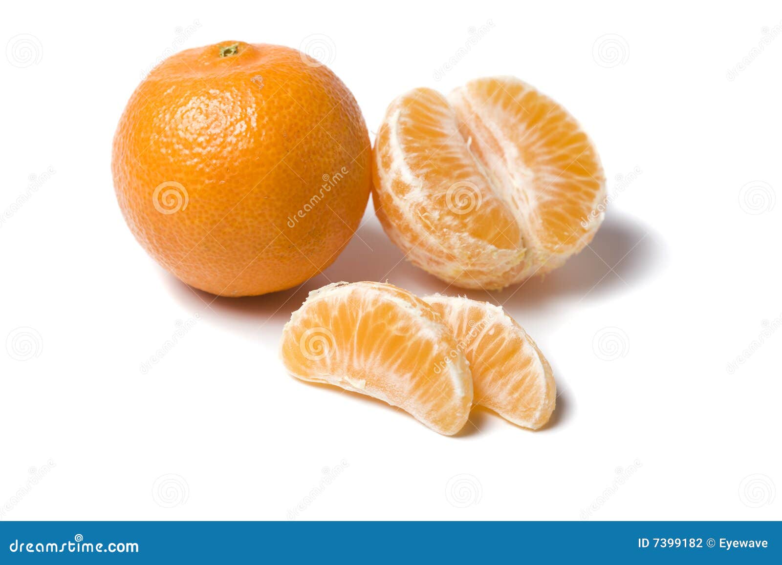 Whole Tangerine, Half and Wedges Stock Photo - Image of ripe, juicy ...