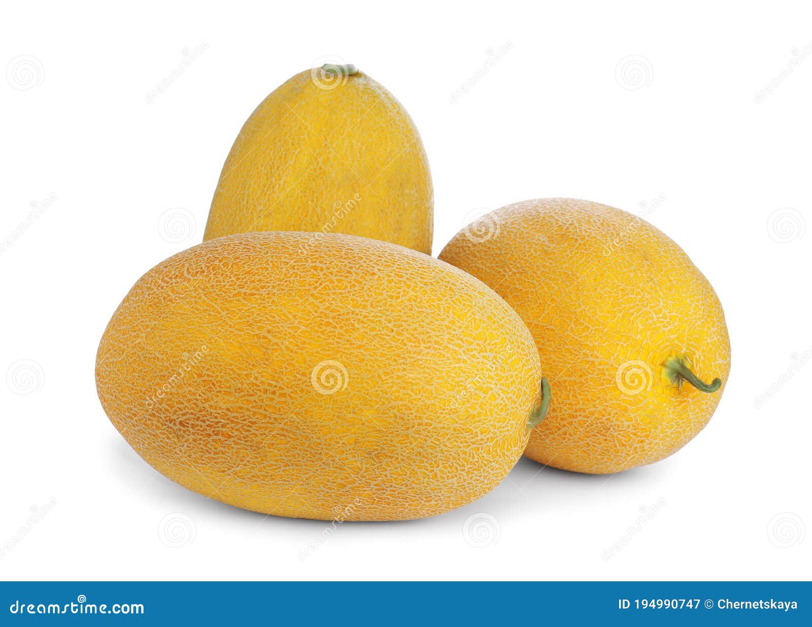 Whole Tasty Ripe Melons Isolated Stock Image - Image of natural, ripe ...