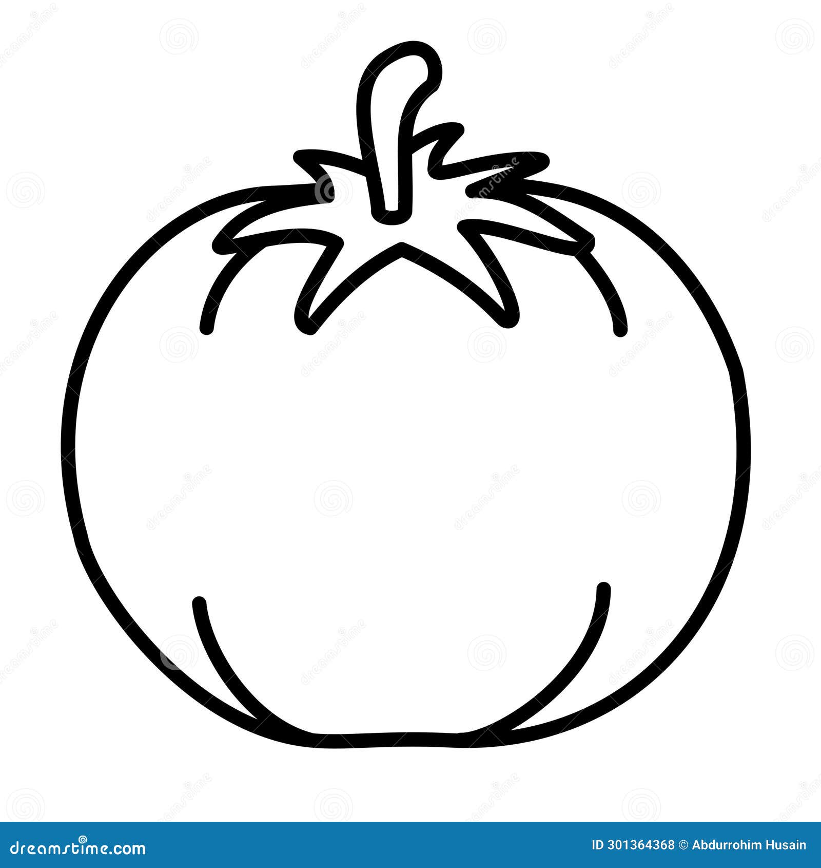 Whole Tomato Outline Illustration For Children Colouring Book ... Whole Tomato Outline Illustration For Children Colouring Book ...