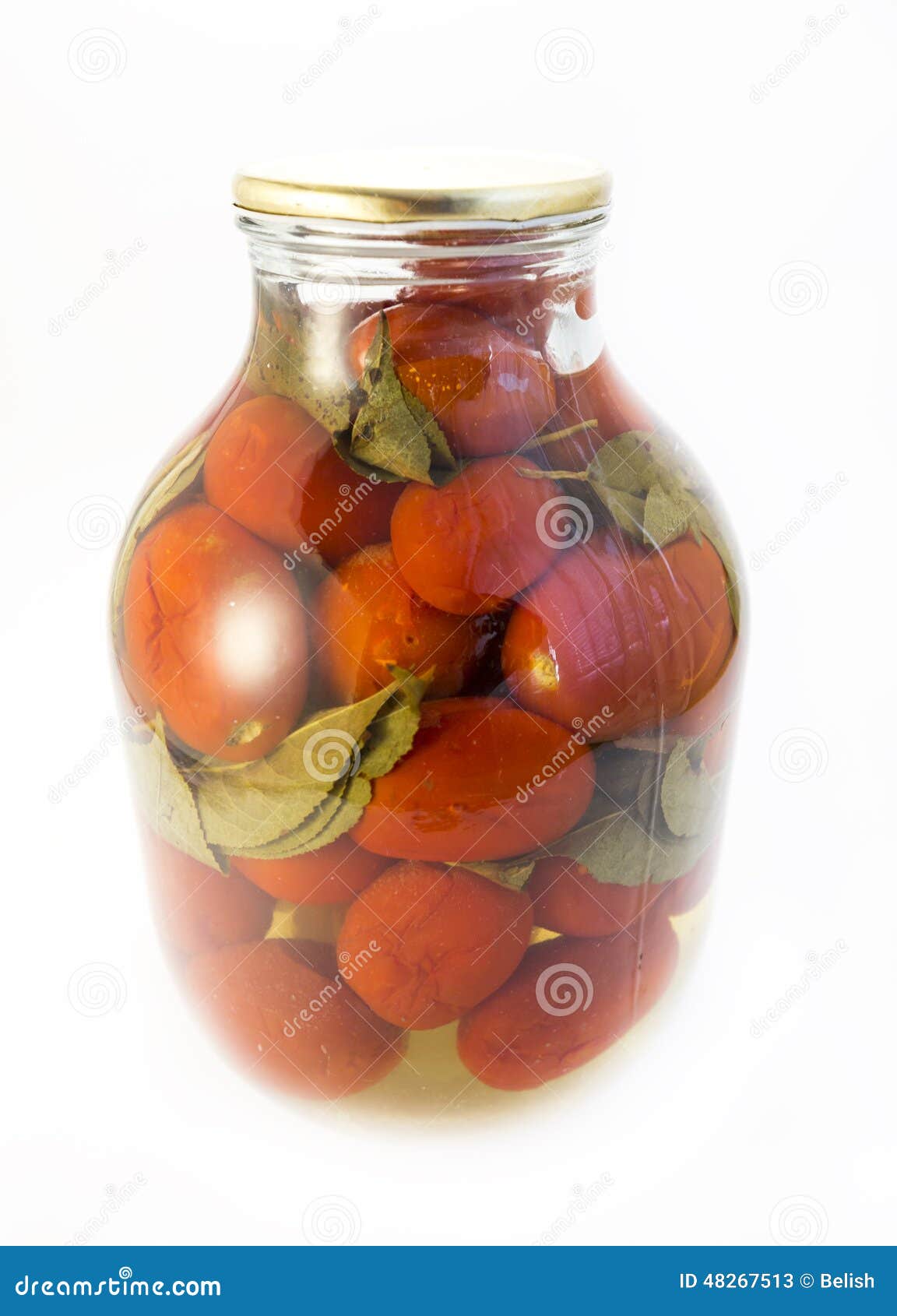 Whole tomatoes jar stock image. Image of snack, salted - 48267513