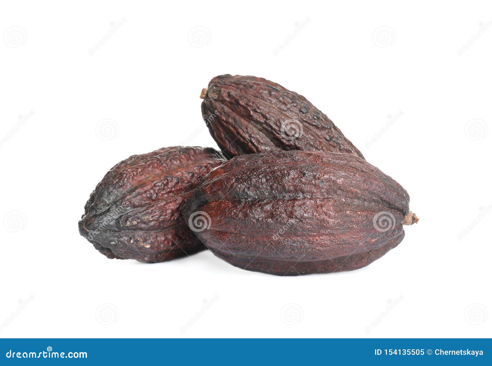 Whole Tropical Cocoa Pods Isolated Stock Image - Image of delicious ...