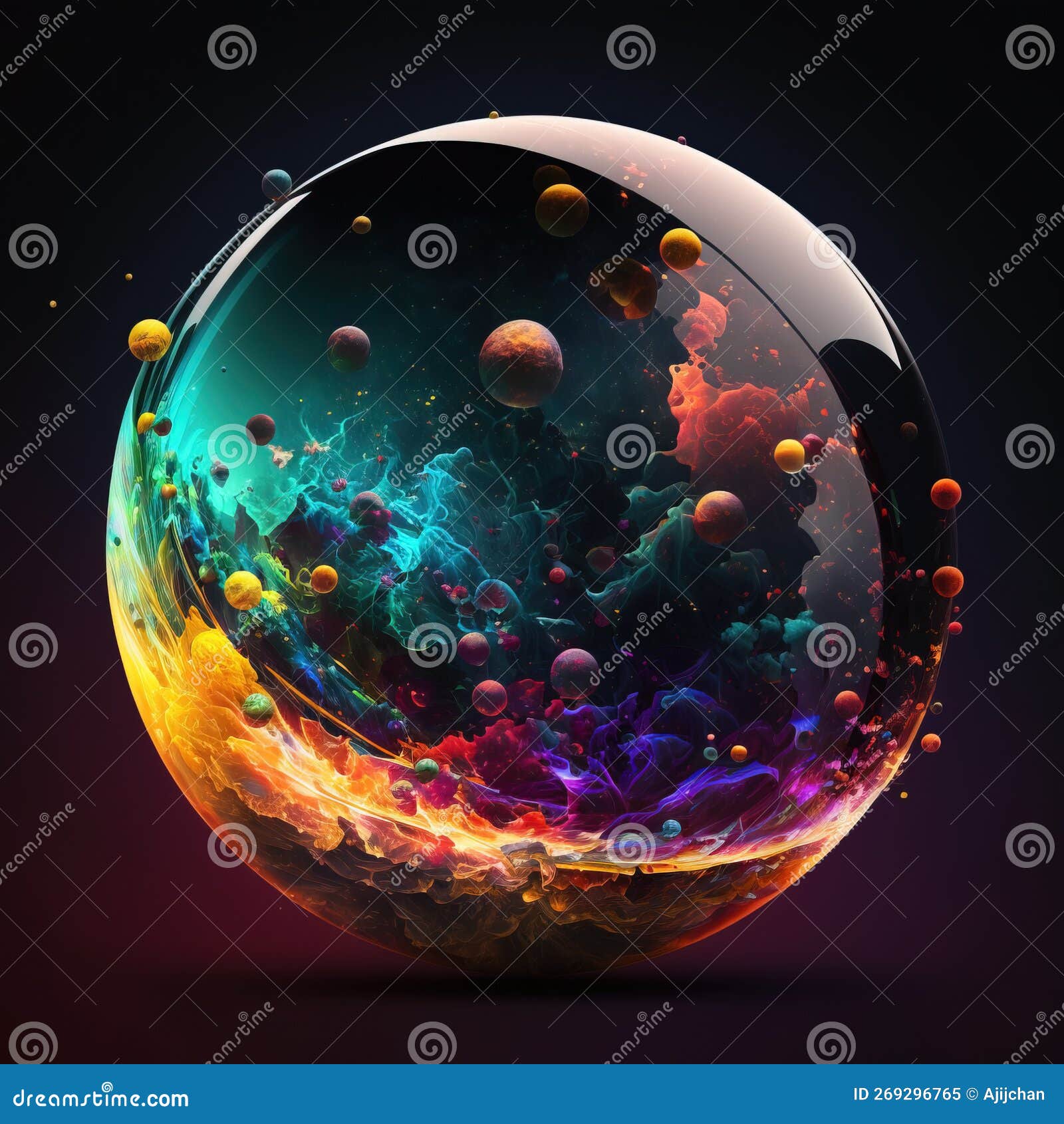 The Whole Universe is Conceptualised in a Bubble. Generative AI Stock ...