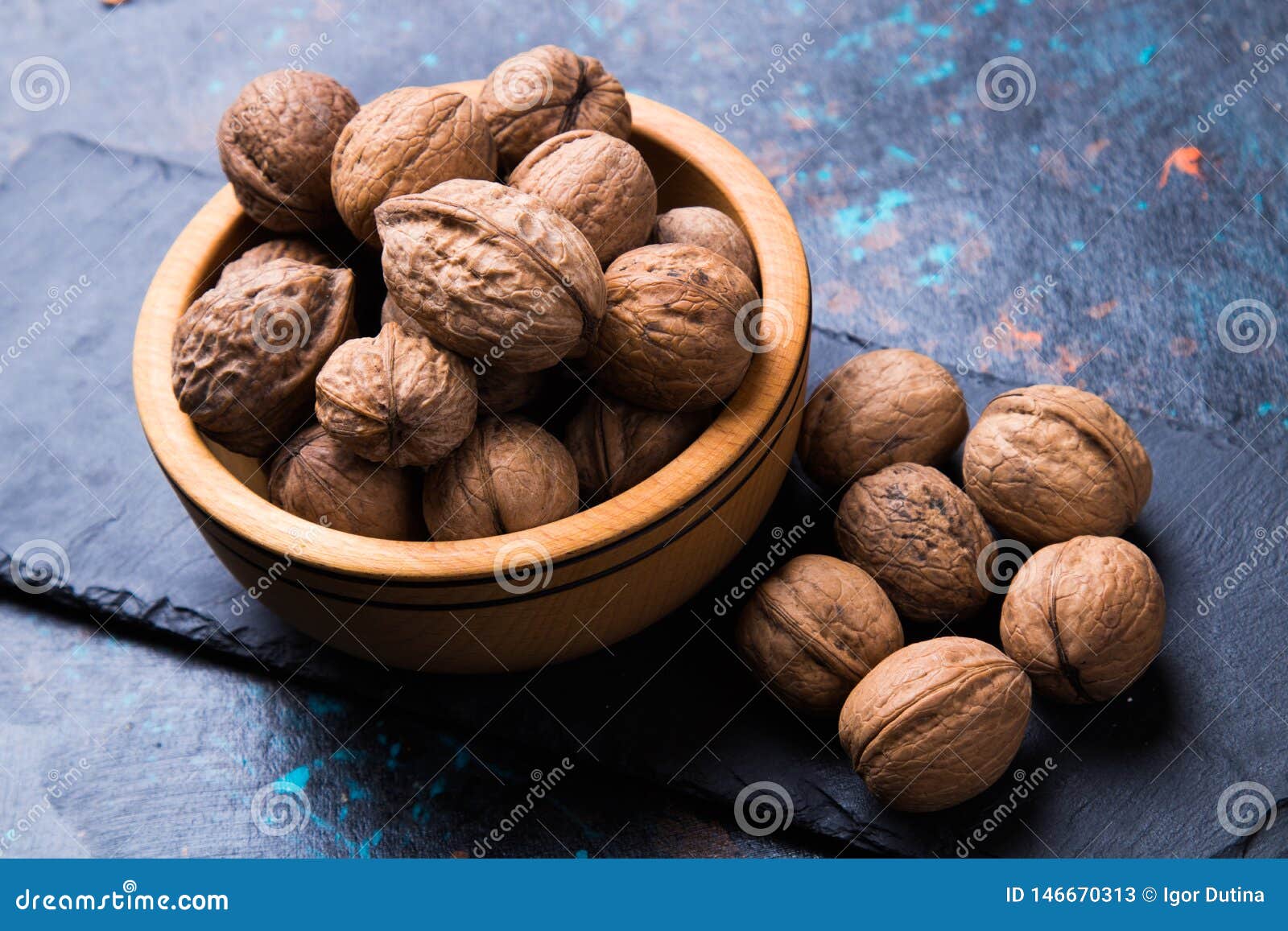 Whole walnut shells stock image. Image of walnut, kernel - 146670313
