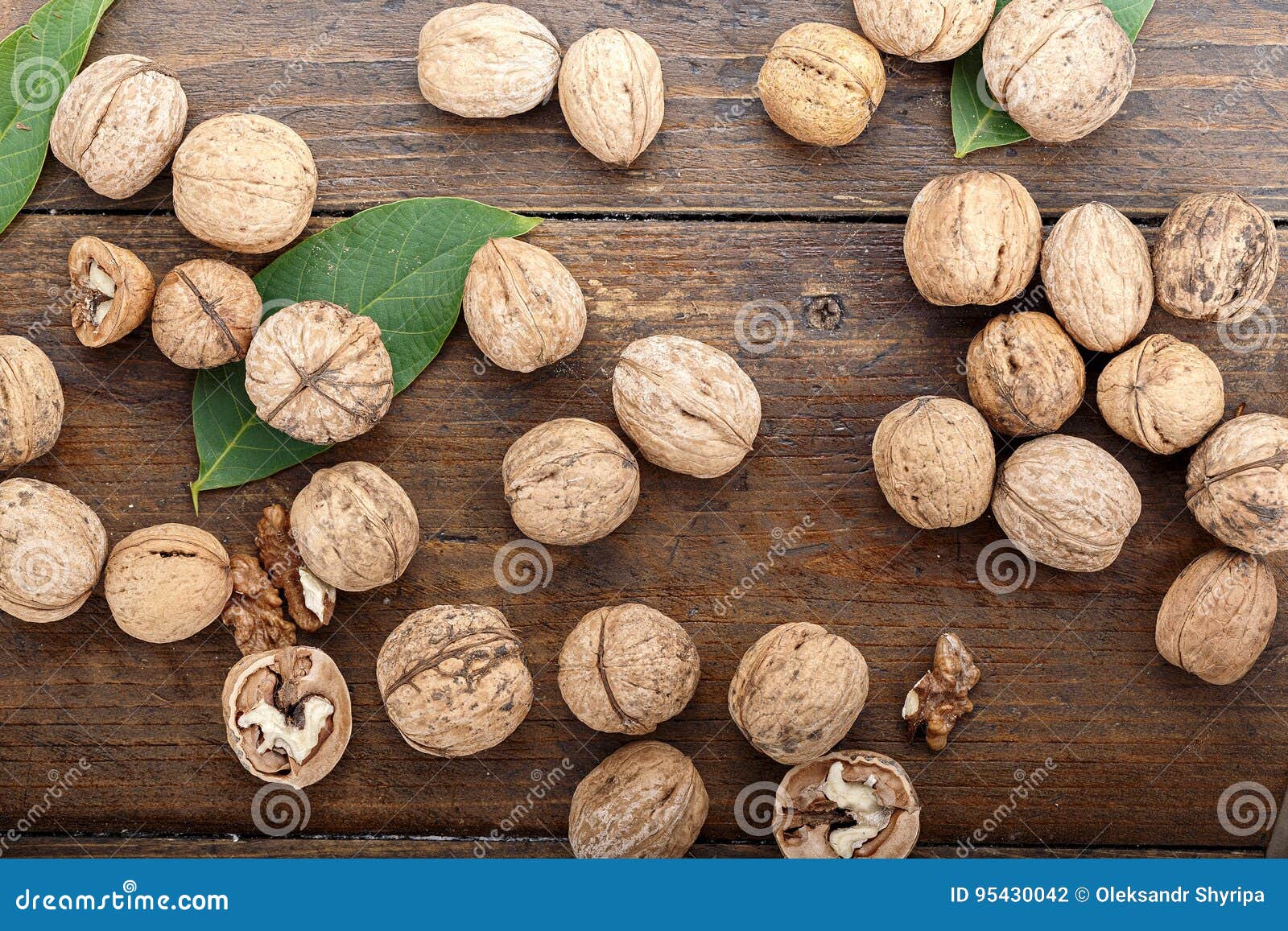 Whole walnuts scattered stock photo. Image of ingredient - 95430042