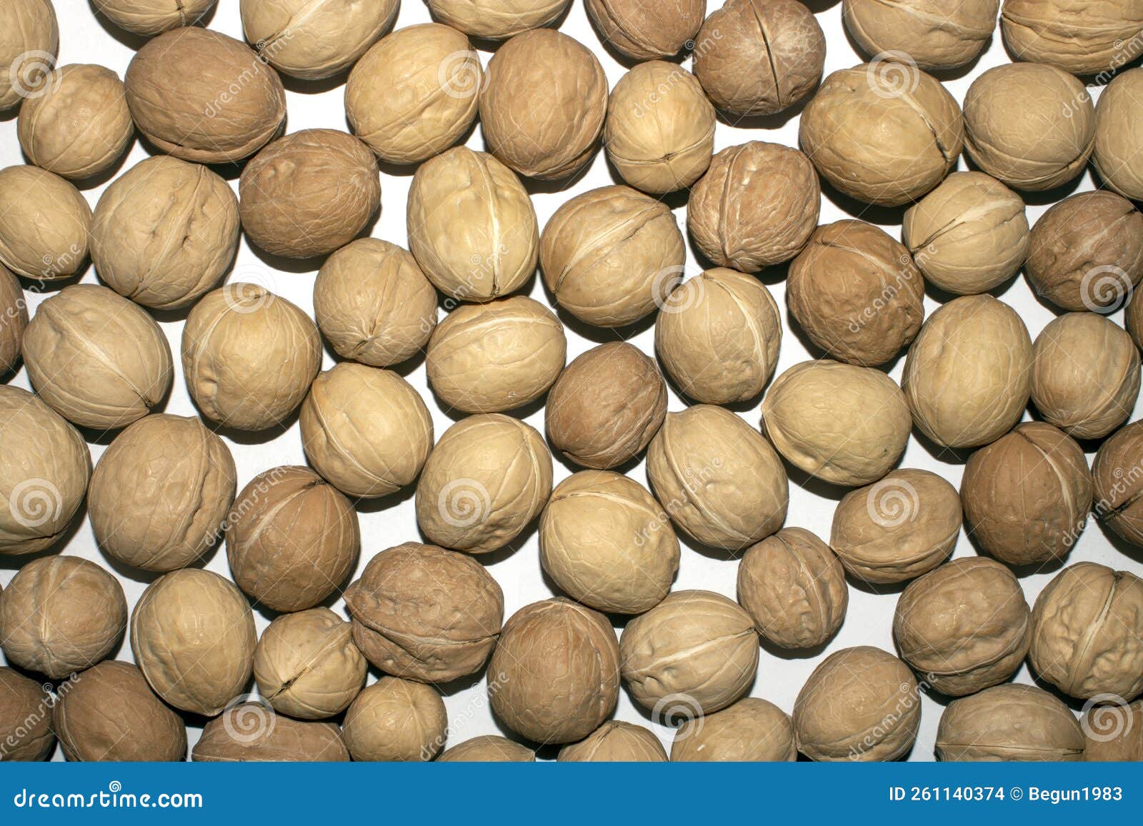 Walnuts with Shells Top View.Walnut Background Close-up.Whole Walnuts ...