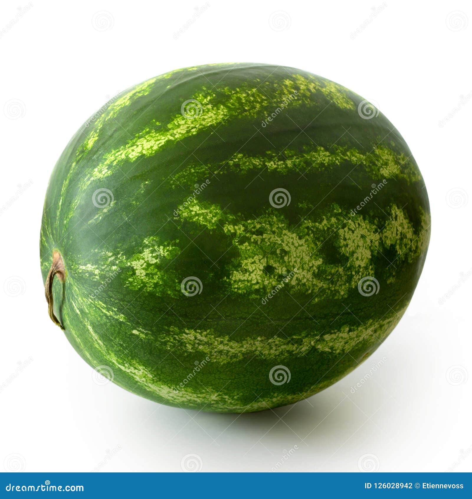 Whole Watermelon Isolated on White. Stock Photo - Image of sweet ...
