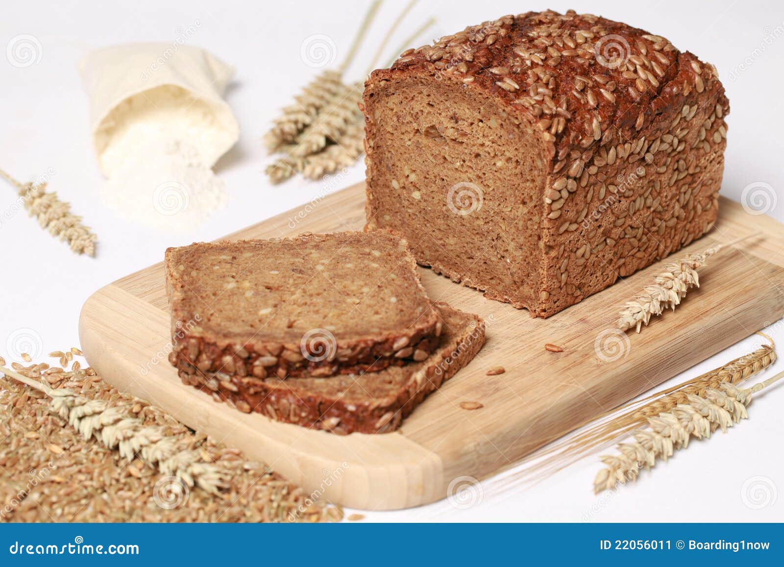 Whole wheat bread stock image. Image of loaf, bread, brown - 22056011