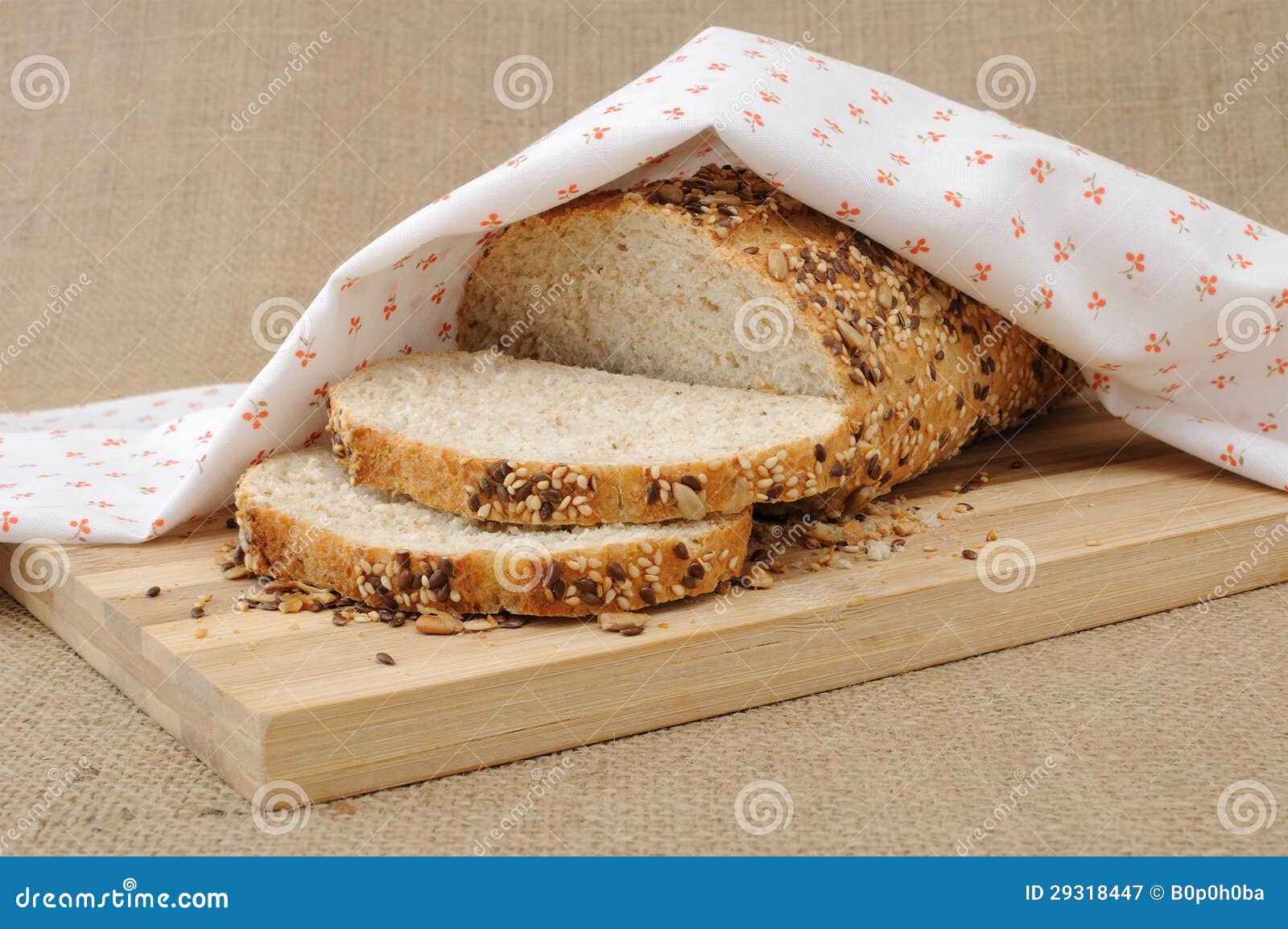 Whole Wheat Bread with Grains Stock Image - Image of penchant, meal ...