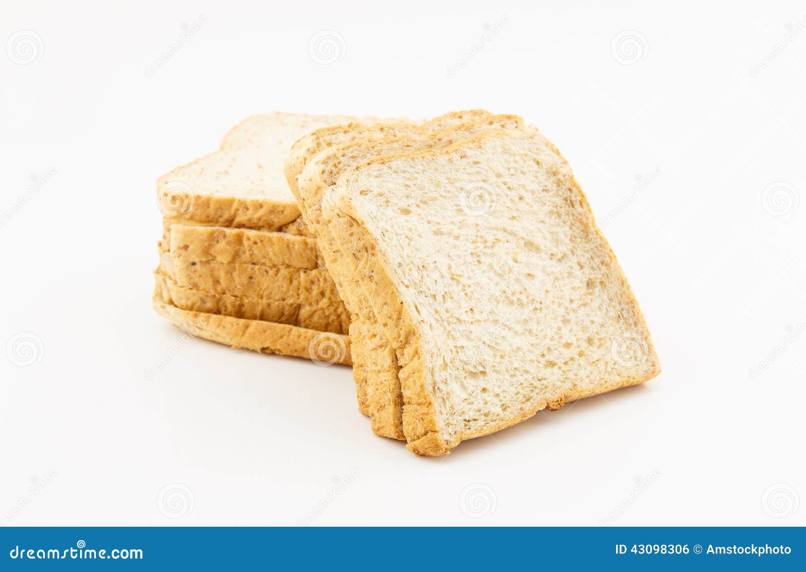 Whole Wheat Bread Isolated On White Background Stock Photo - Image of ...