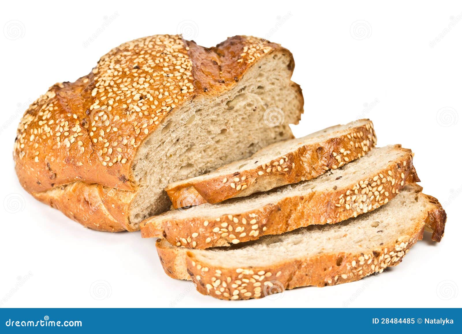 Whole Wheat Bread with Sliced Stock Image - Image of isolated, sliced ...