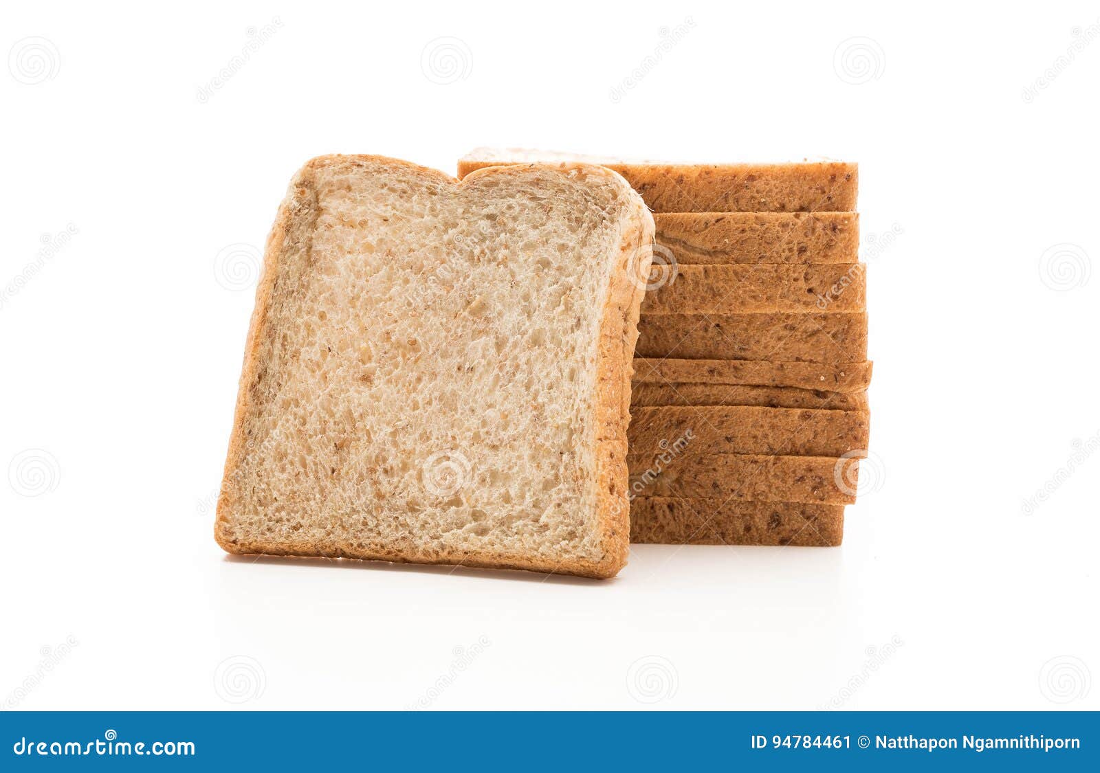 Whole wheat bread on white stock image. Image of fresh - 94784461