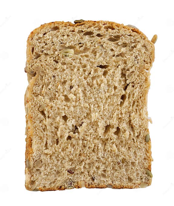 Whole Wheat Bread on White Background Stock Image - Image of fresh ...