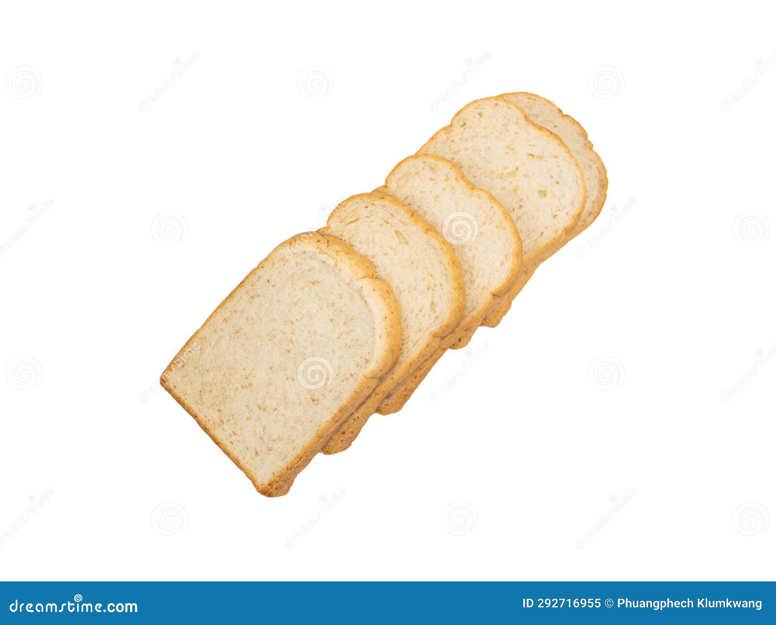 Whole Wheat Bread on a White Background Stock Image - Image of ...
