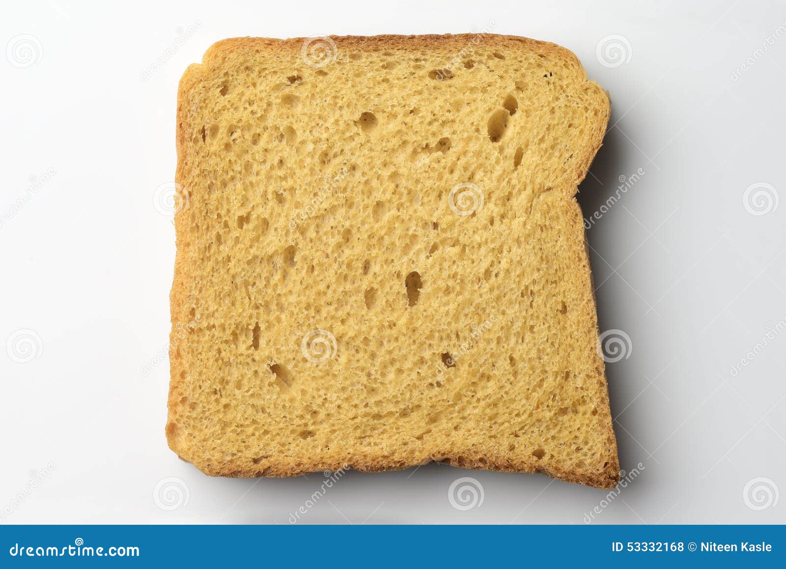 Whole Wheat Brown Bread Slice on White Stock Photo - Image of ...