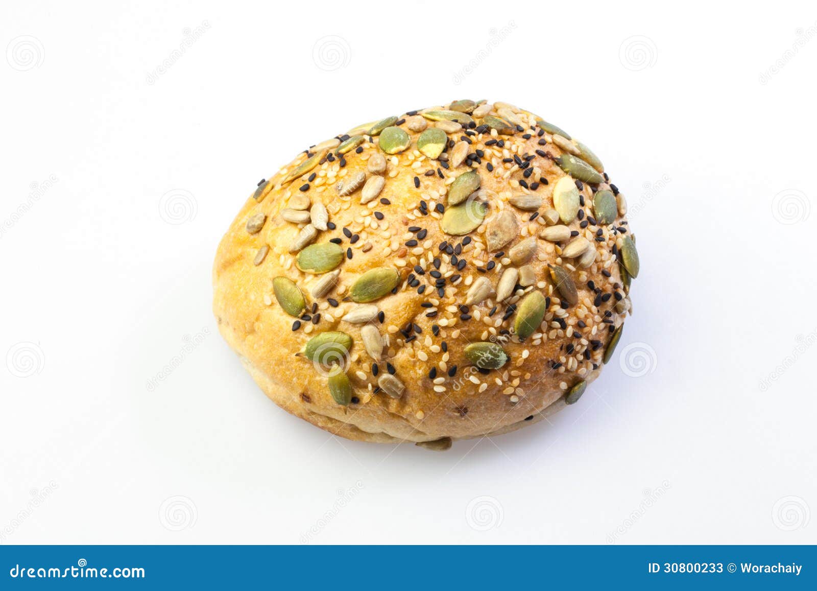 Whole wheat bun stock image. Image of grains, white, meal - 30800233