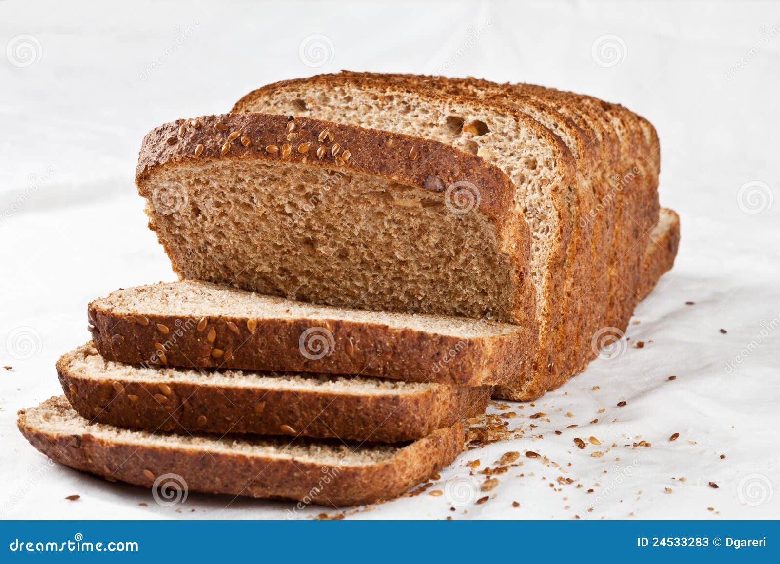 Whole Wheat Toast Bread stock image. Image of seed, closeup - 24533283