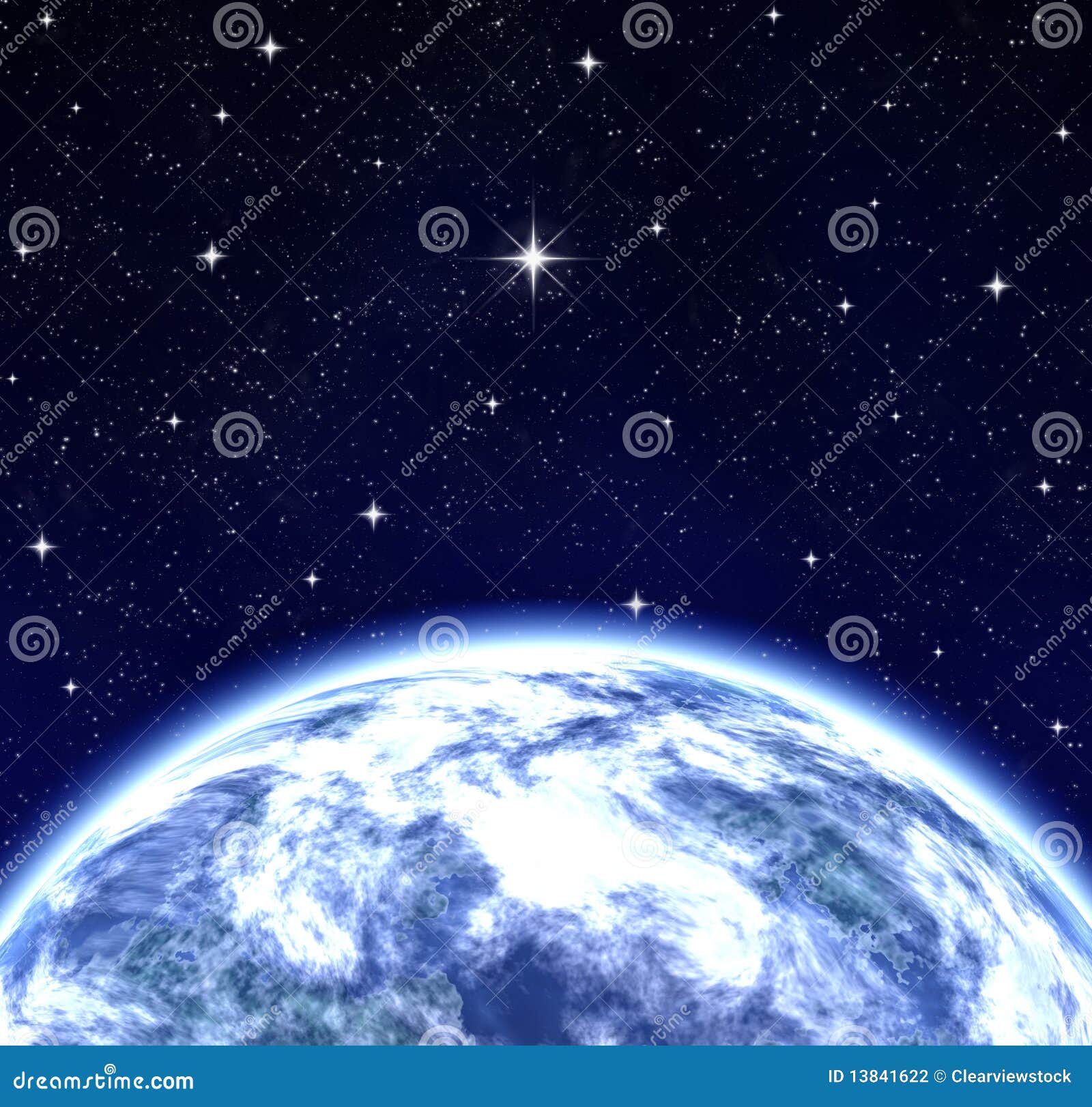 Whole World Wishing on Star in Space Stock Illustration - Illustration ...