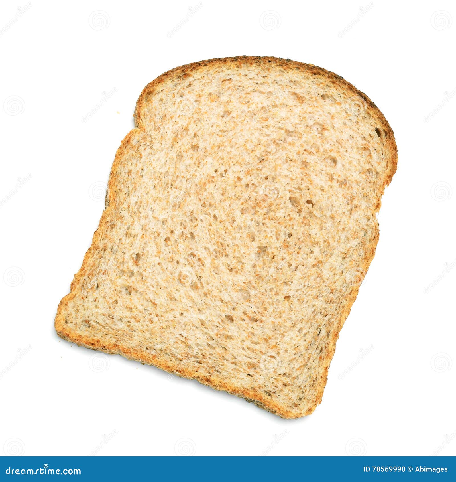 Wholemeal bread slice stock photo. Image of isolated - 78569990