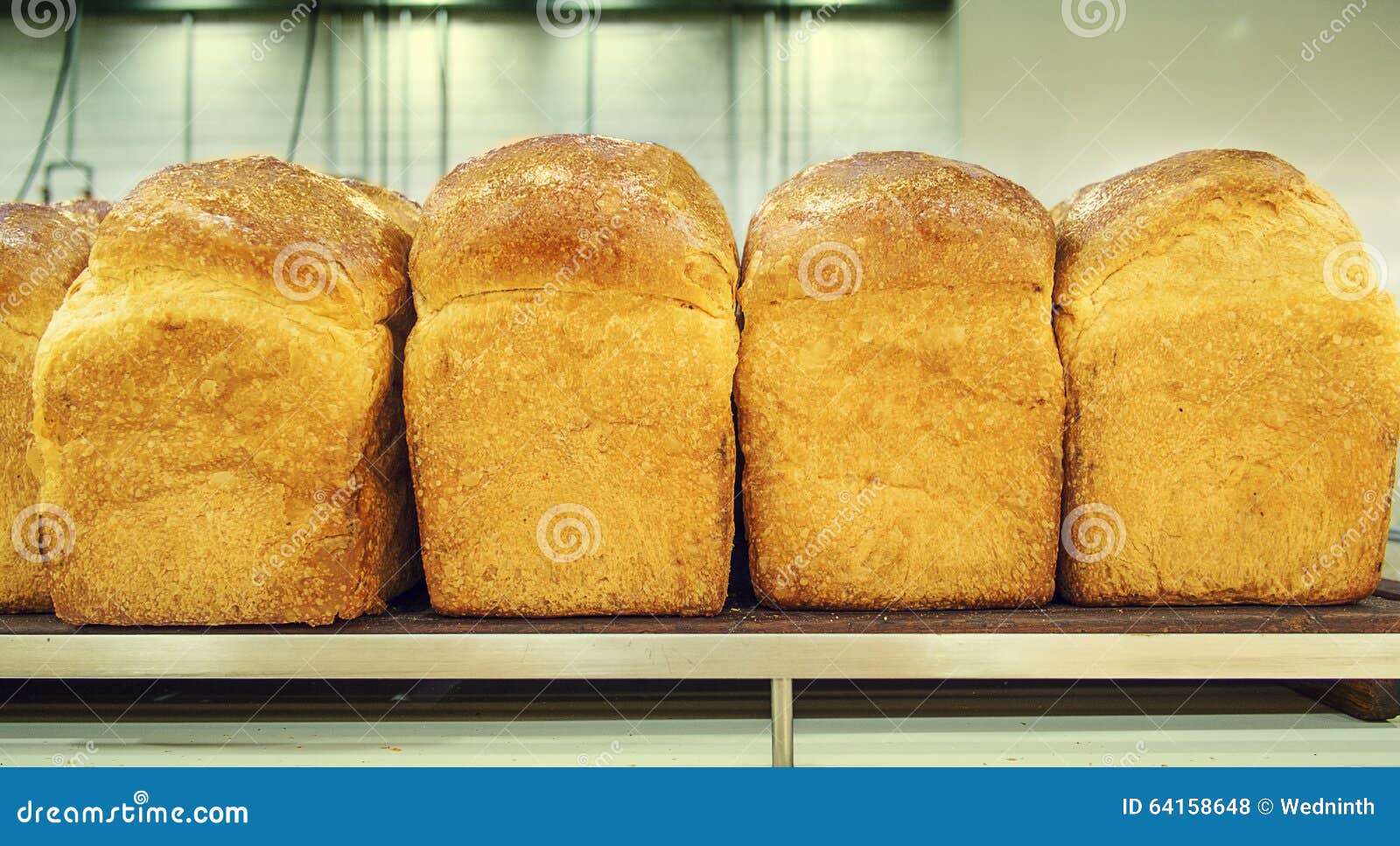 Wholemeal Breads on the Shelf Stock Photo - Image of products ...