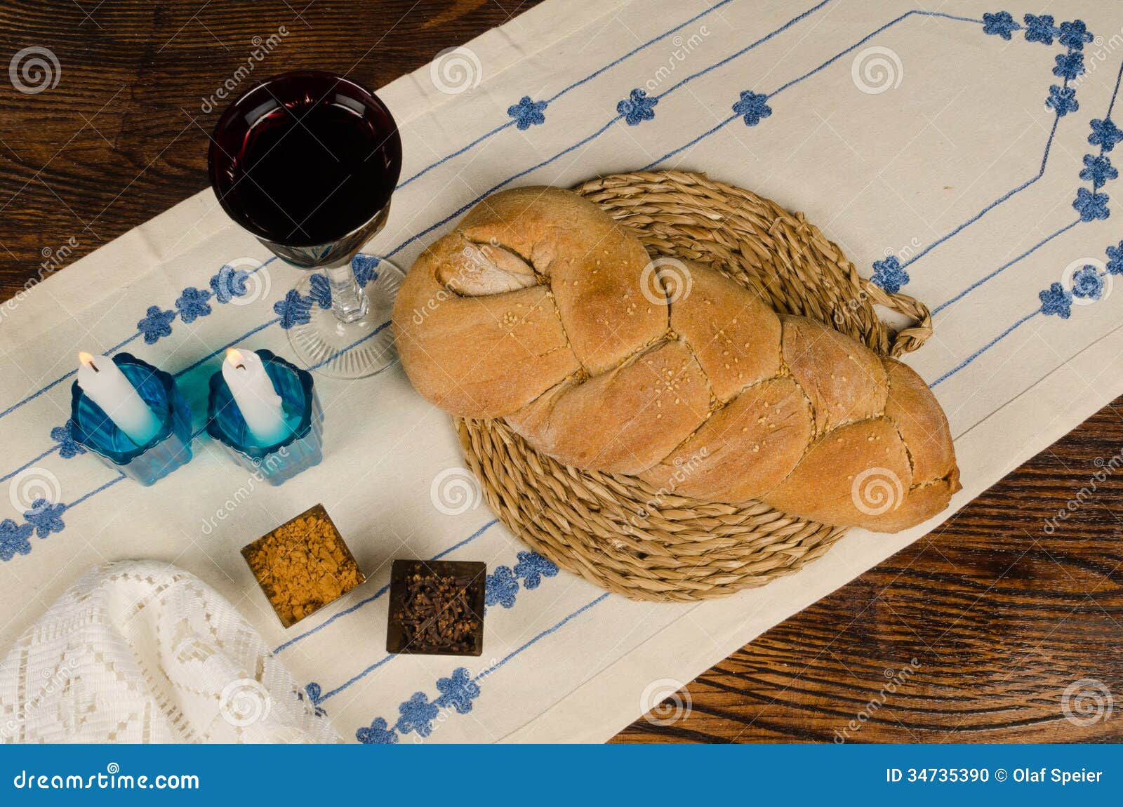 Wholemeal Challah Bread of Shabbat Stock Photo - Image of wholemeal ...