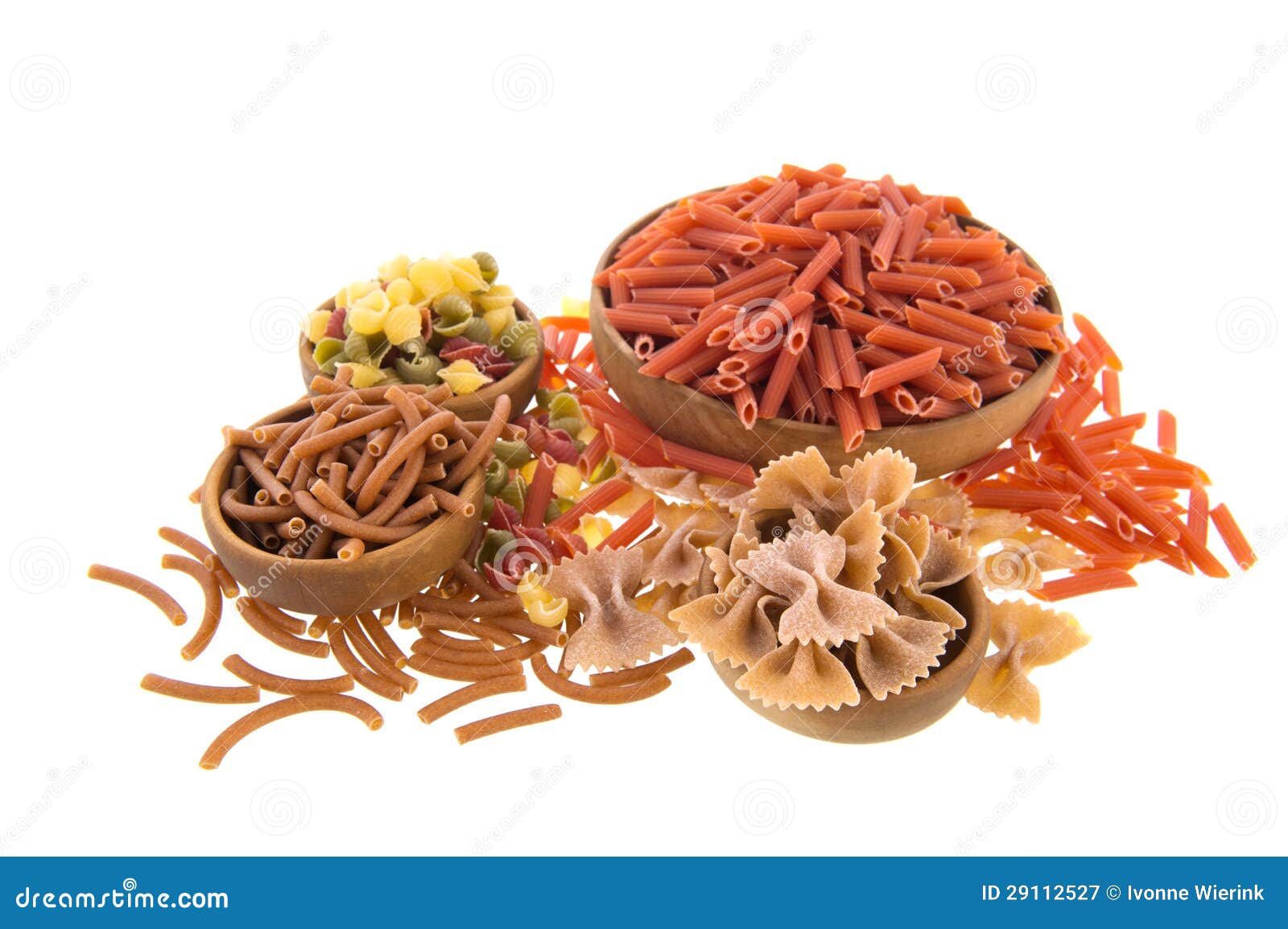 Wholemeal pasta assortment stock image. Image of penne - 29112527