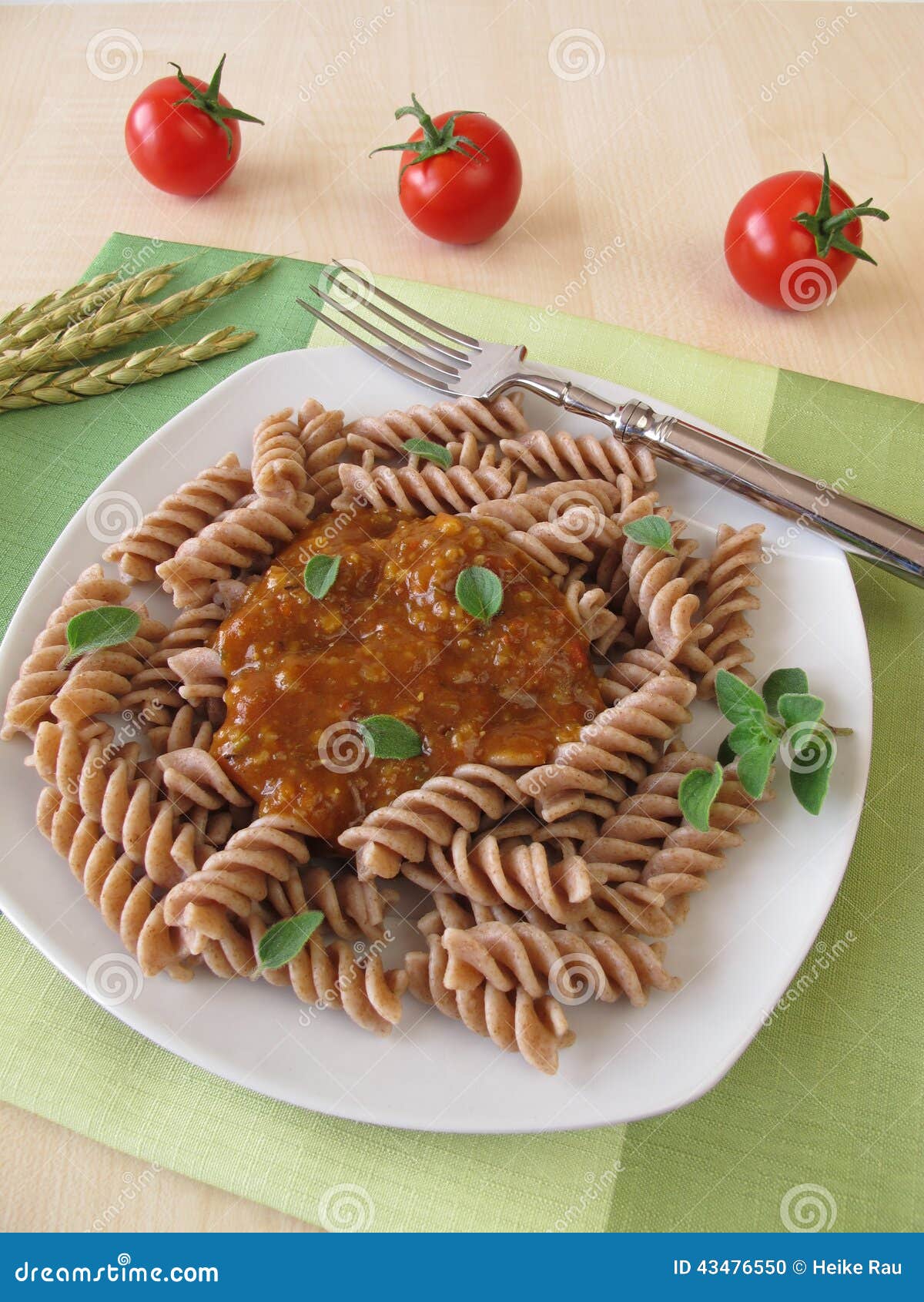Wholemeal Pasta Green Core Bolognese Stock Photos - Free & Royalty-Free ...